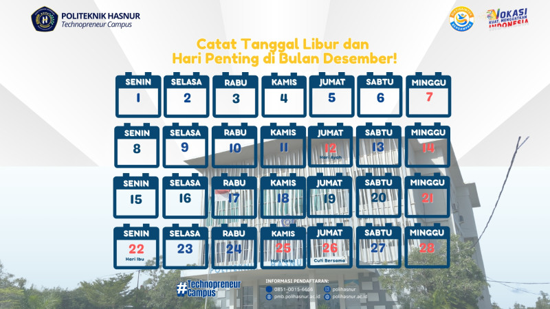 Catat! Ini Daftar Hari Libur dan Hari Penting di Bulan Desember 2025